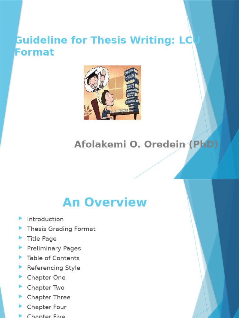 Thesis Writing Guidelines for LCU | PDF | Citation | Thesis