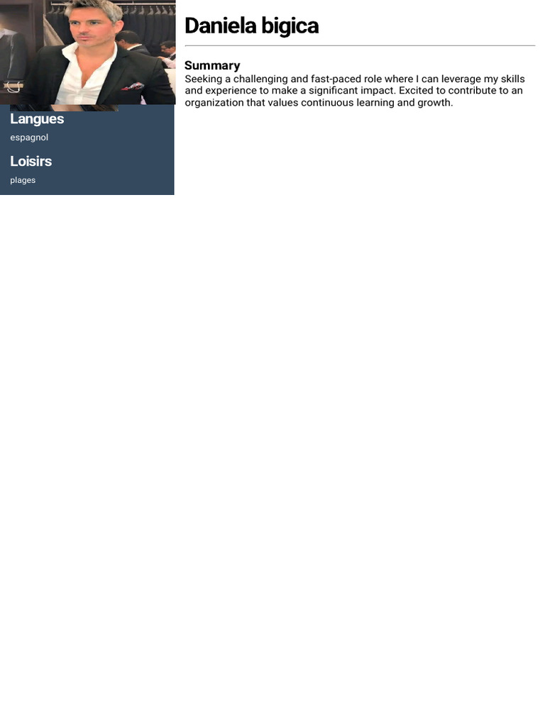 Daniela Resume 864 | PDF