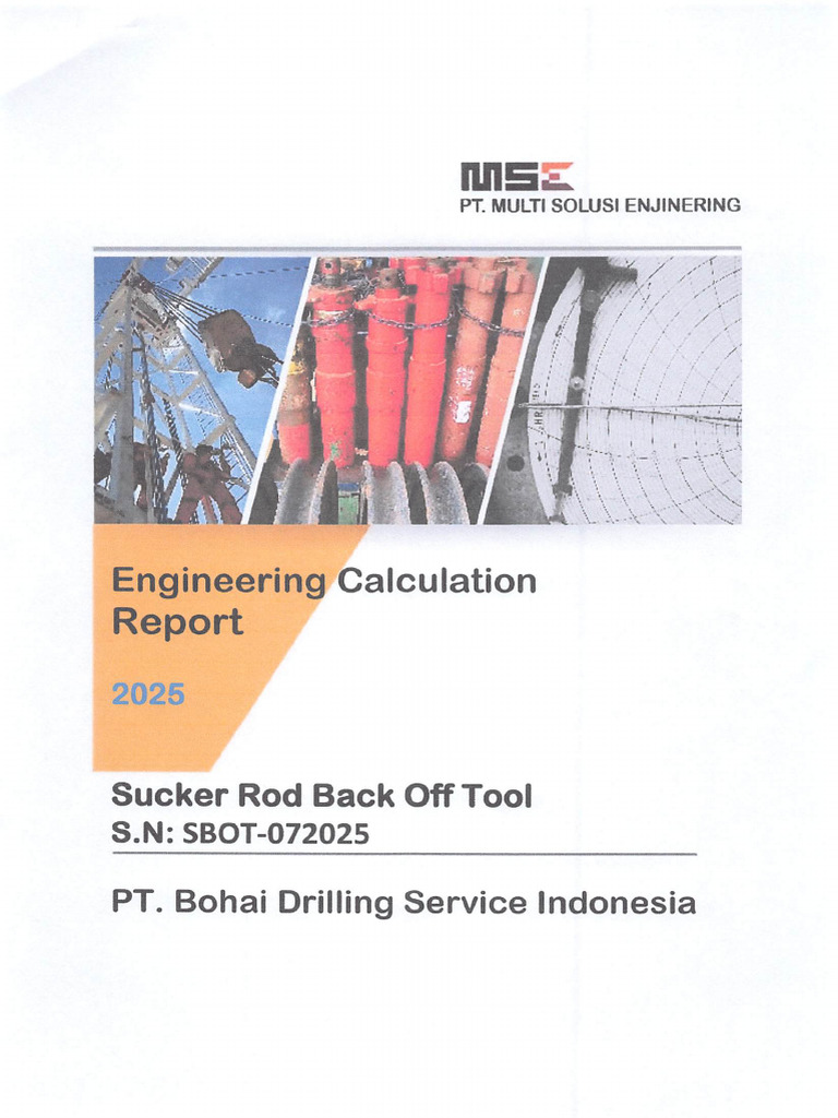 Report Eng Cal Sucker Rod Back Off Tool S.N SBOT-072025 | PDF