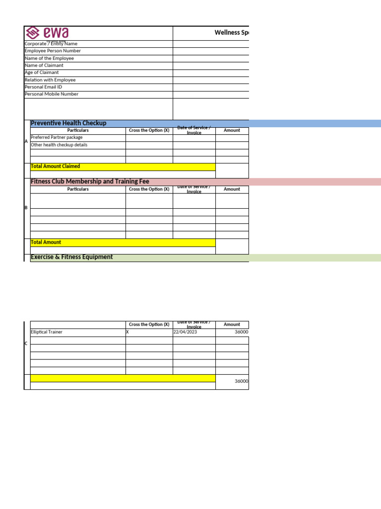 Wsa Claim Form | PDF