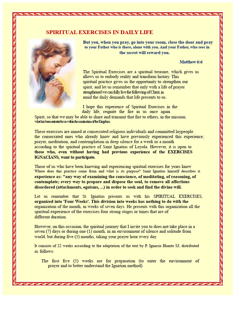 Spiritual Exercises for Daily Life | PDF | Prayer | Theology