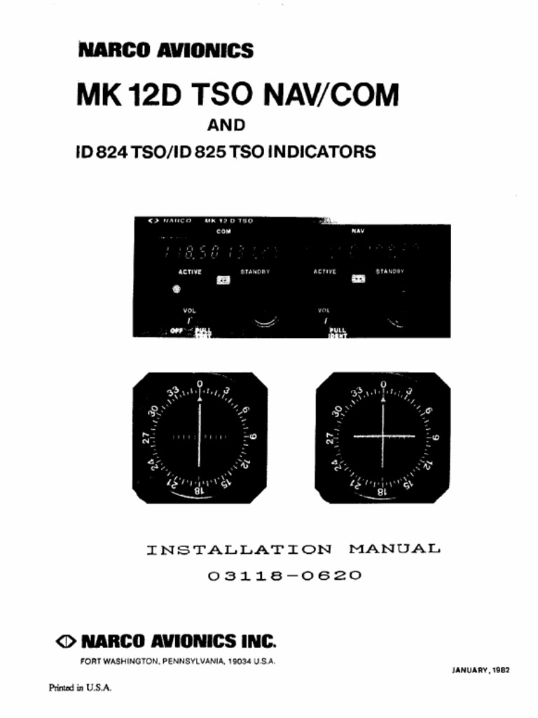 Narco MK12D Installation Manual P/N 03118-620 | PDF | Computing And ...