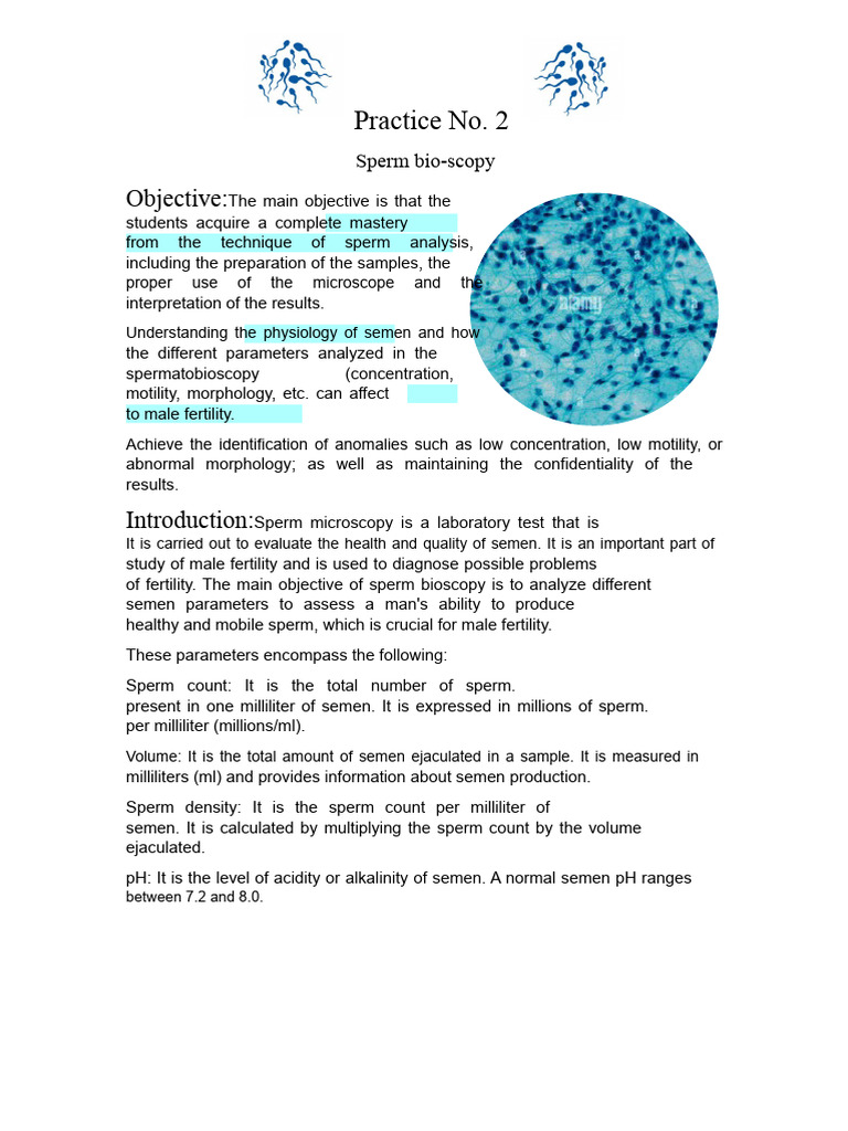 Sperm Analysis Techniques and Findings | PDF | Semen | Sexual Health