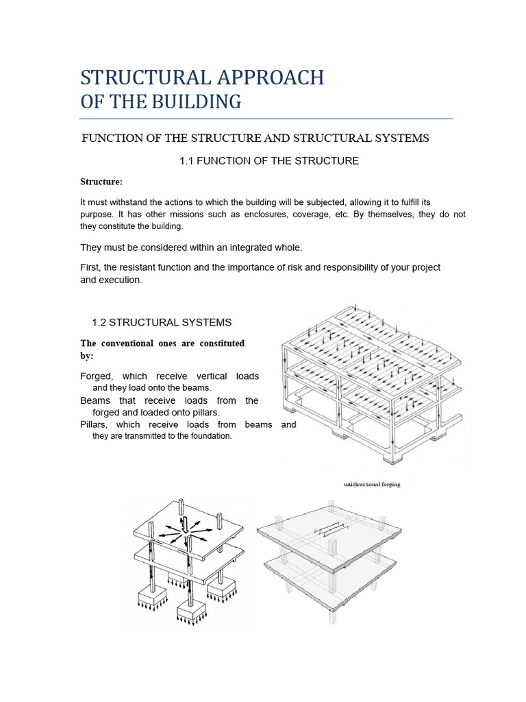 Structures - Structural Approach of The Building | PDF | Beam ...
