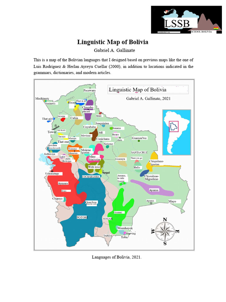 Bolivian Languages Linguistic Map | PDF | Bolivia | Linguistics