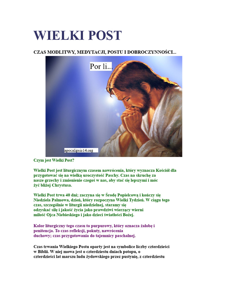 Wielki Post | PDF