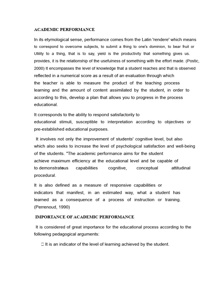 Understanding Academic Performance Factors | PDF | Learning | Knowledge