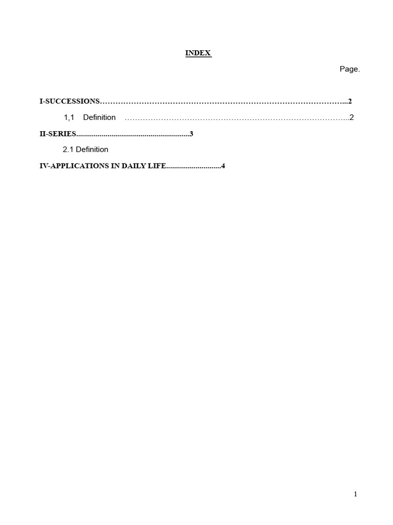 Mathematics Work 1 Series and Sequences and Applications in Everyday ...