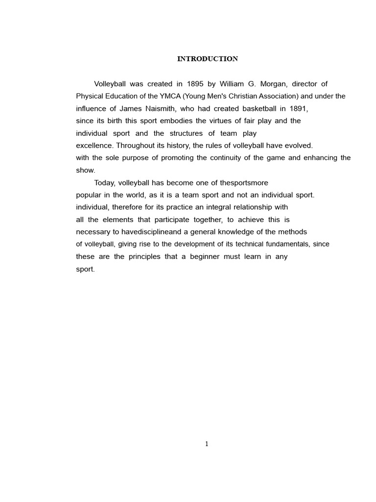 Introduction and Development | PDF | Volleyball | Anatomical Terms Of ...
