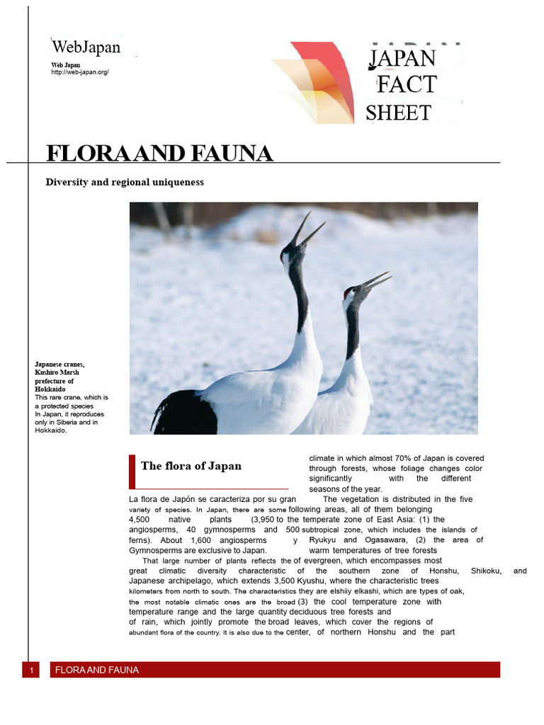 Fauna and Flora of Japan | PDF