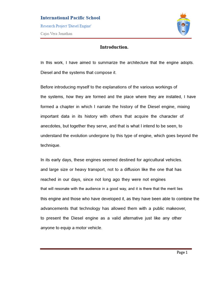 Diesel Engine Evolution and Mechanics | PDF | Fuel Injection | Diesel ...