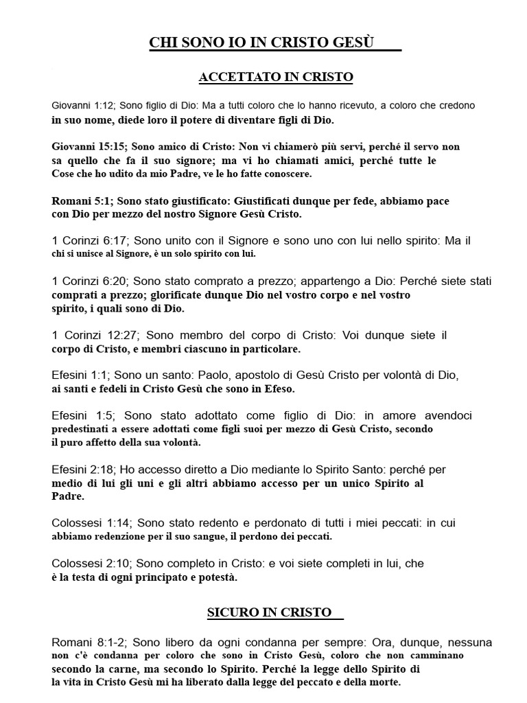 Chi Sono Io | PDF