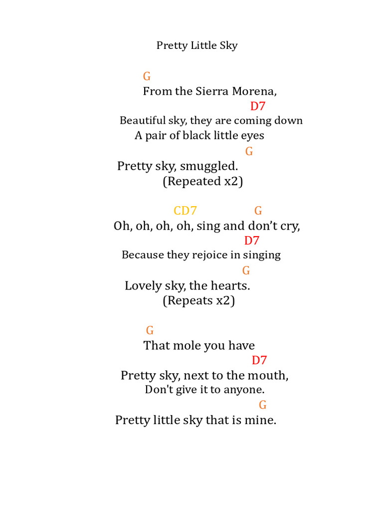 Pretty Little Sky: A Joyful Song | PDF