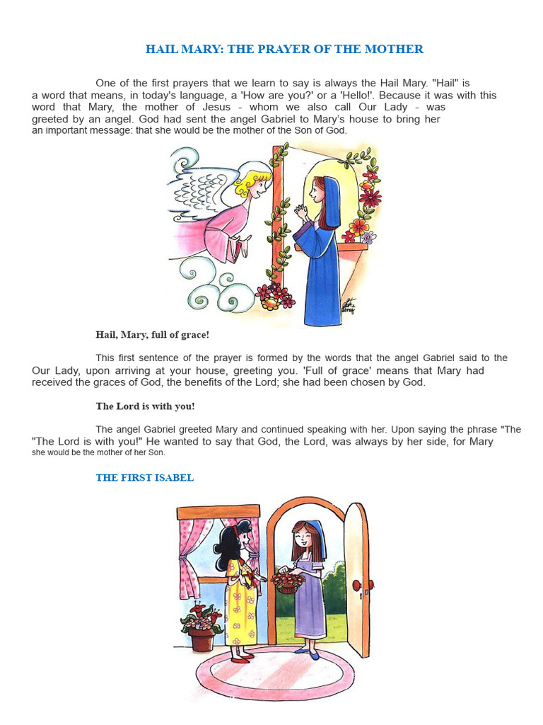 Hail Mary Prayer of The Mother | PDF | Mary, Mother Of Jesus | Theology