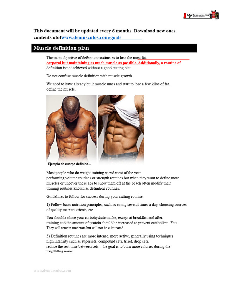 Definition Muscular of Muscles With PDF | PDF | Dieting | Strength Training