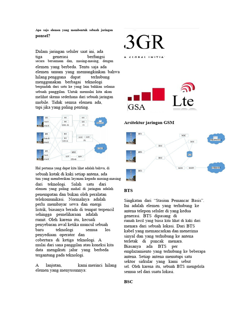 Elemen Kunci Jaringan Seluler Modern | PDF