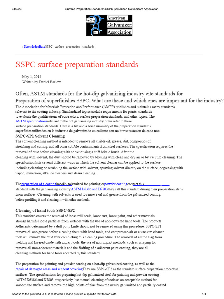 SSPC Surface Preparation Standards Guide | PDF | Rust | Corrosion