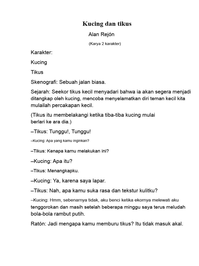 Kucing Dan Tikus | PDF