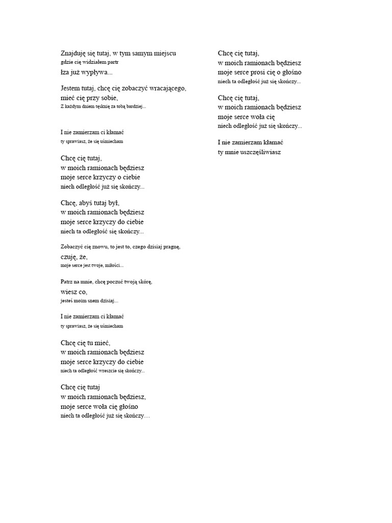 Jestem Tutaj | PDF