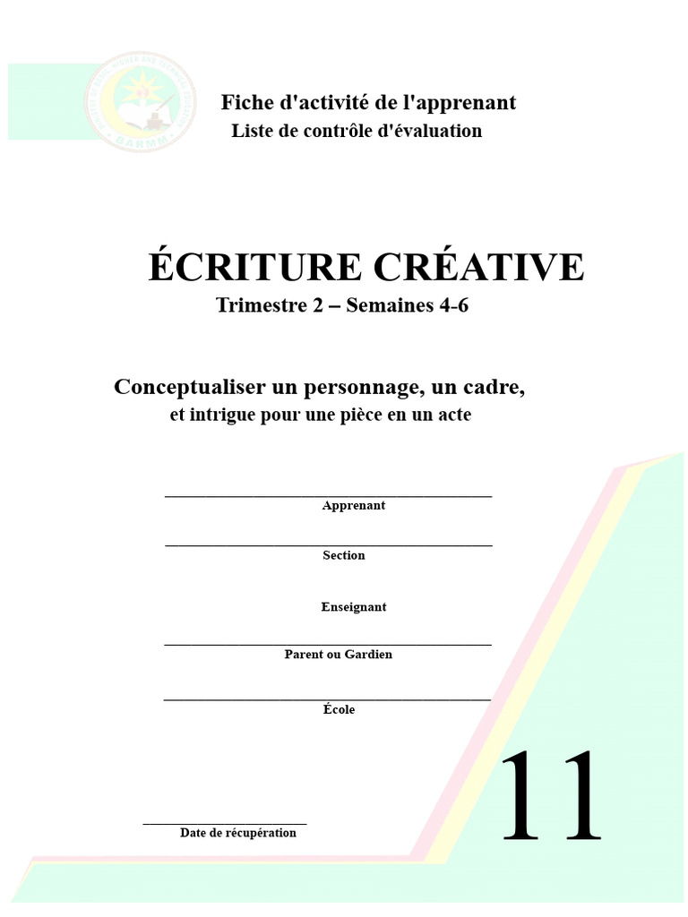 Écriture Créative, Q2 Semaines 4 À 6 | PDF | Pièce de théâtre | Théâtre