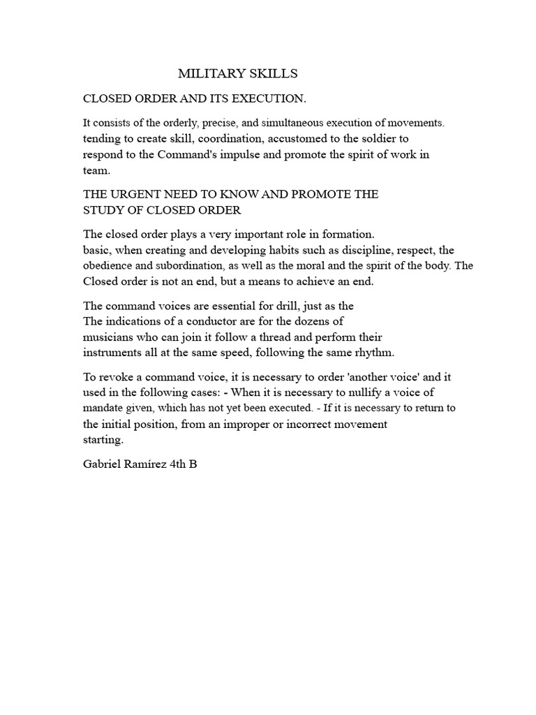 Military Skills | PDF