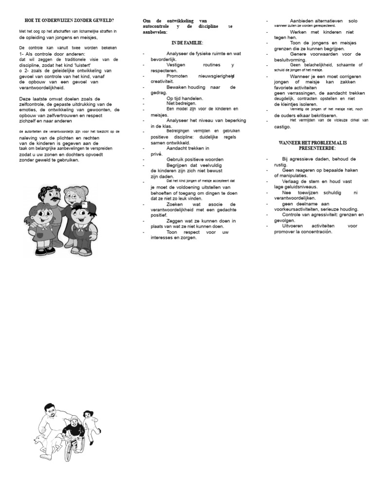 Brochure Hoe Geweldloos Opvoeden | PDF