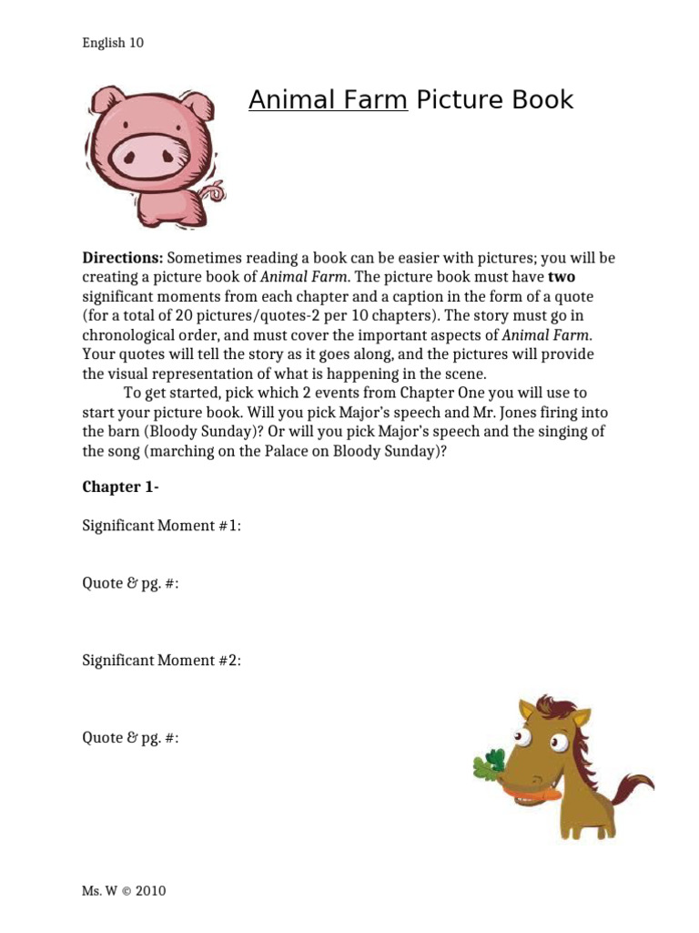 AnimalFarmPictureBook 1 | PDF
