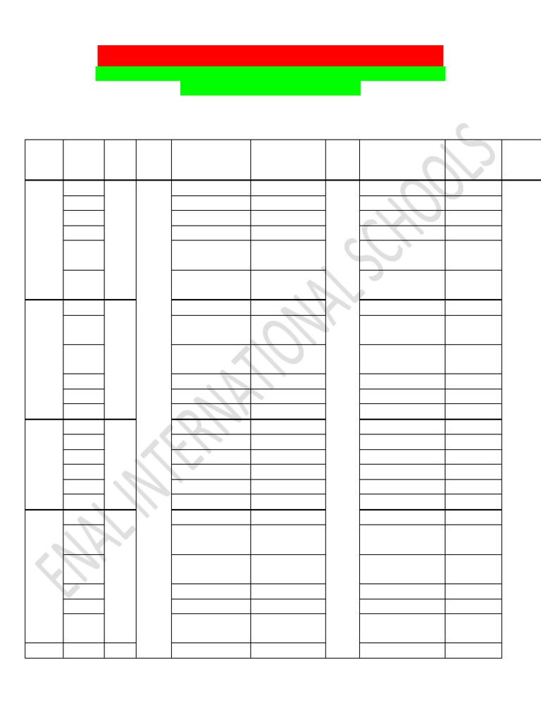 Test Time-Table First Term 2025. | PDF