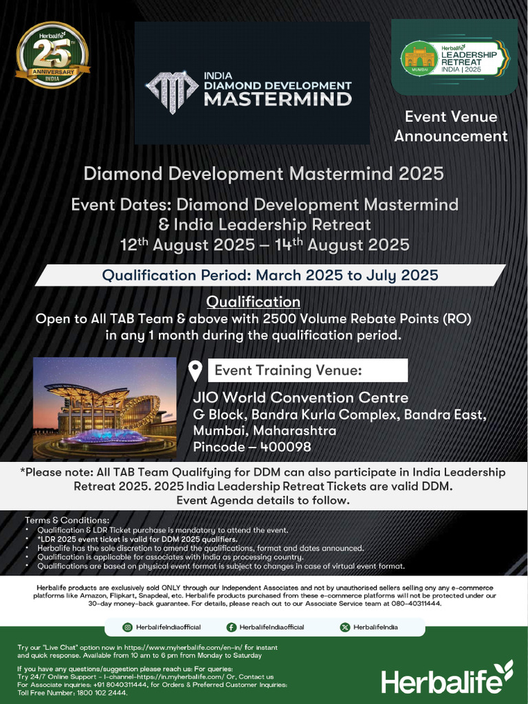 Diamond Development Mastermind 2025 Event Venue Announcement Flyer | PDF