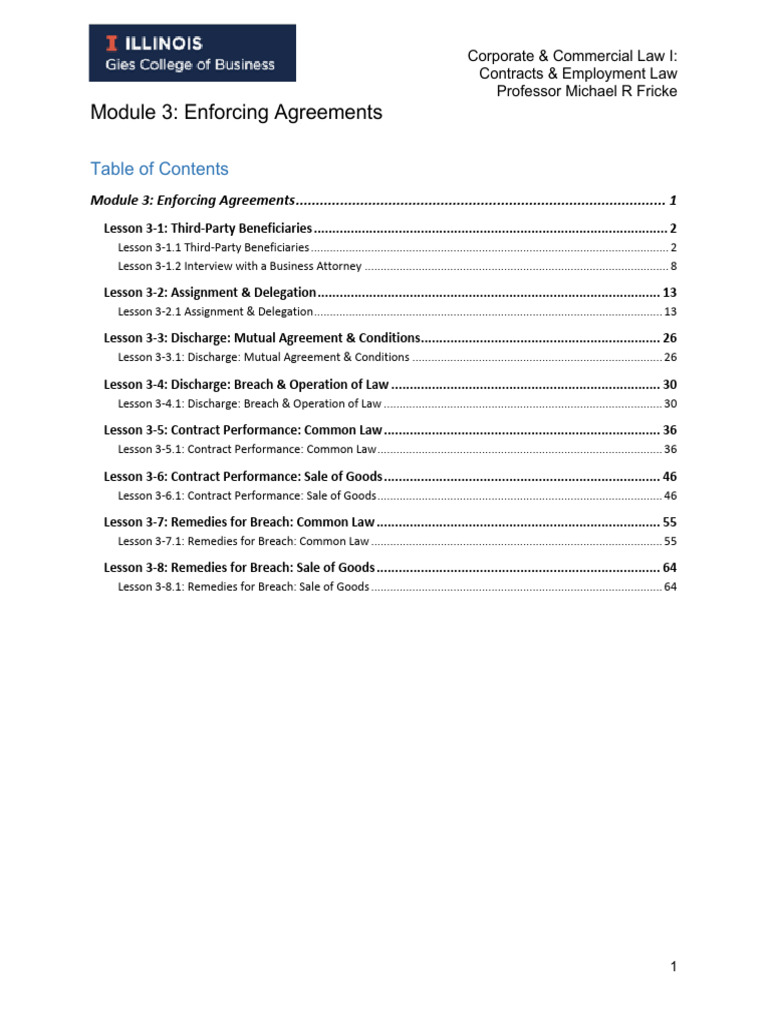 BADM 403 MOOC 1 Module 3 Transcript | PDF | Assignment (Law) | Stocks