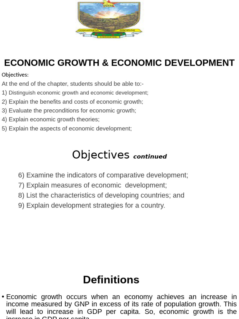 Economic Growth vs. Development Explained | PDF | Economic Growth ...