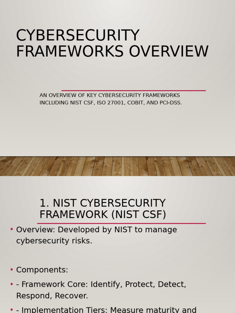 Group C Work Cybersecurity - Frameworks - Overview | PDF
