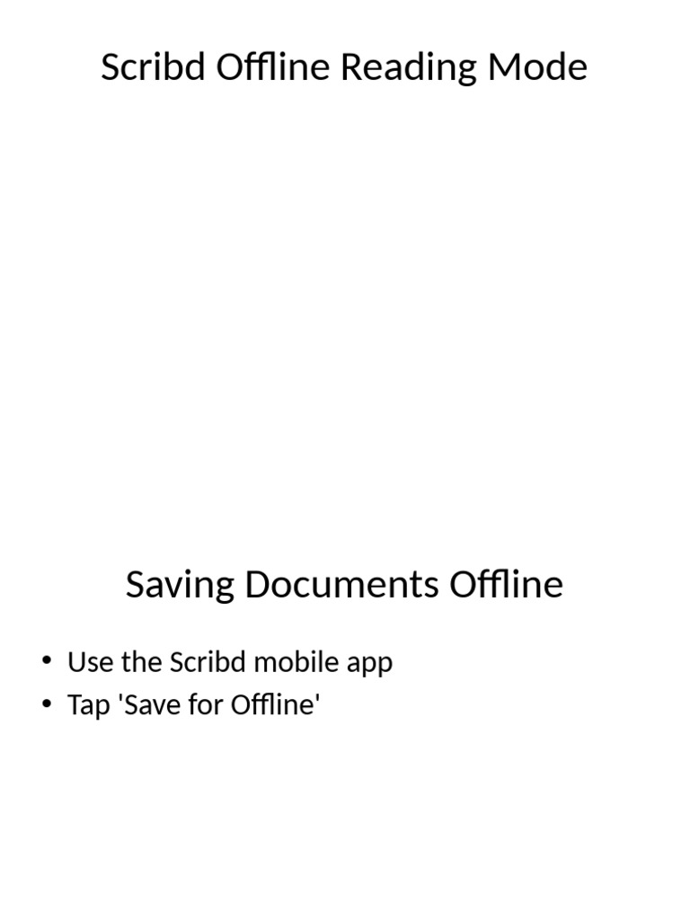 Scribd Offline Reading Guide | PDF