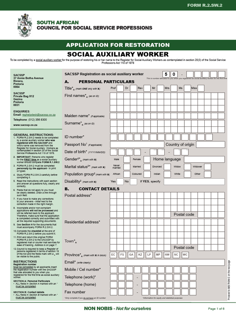FORM R.2.SW.2 RESTORATION SOCIAL AUXILIARY WORK 2020 Final | PDF ...