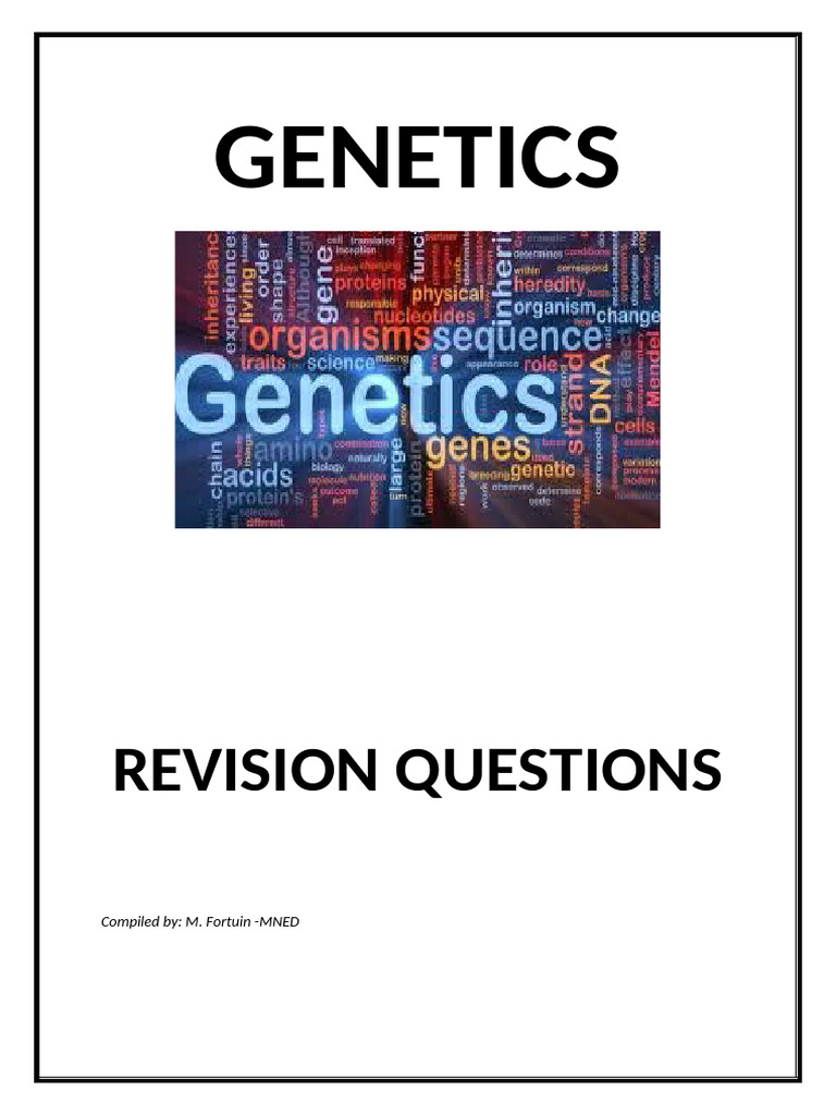 Genetics Revision Questions Guide | PDF | Genetics | Gene
