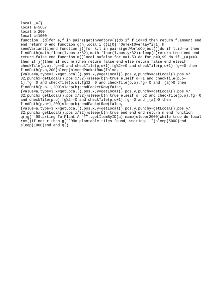 Obfuscate Plant Lua | PDF