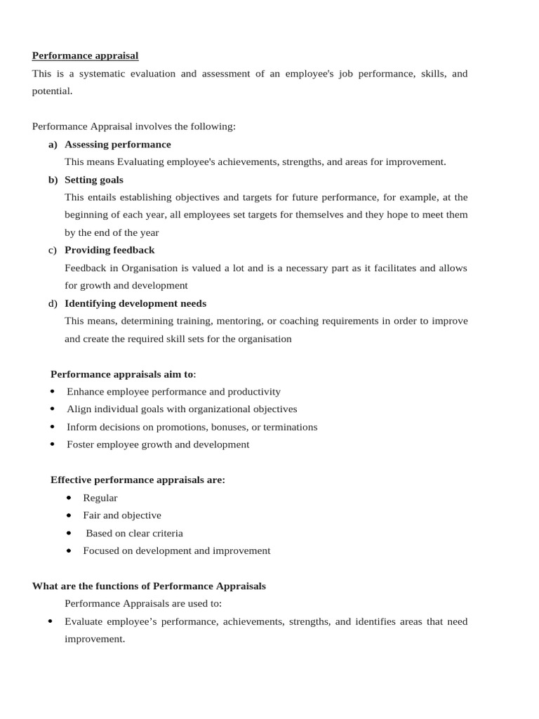 Performance Appraisal 251008 222808 | PDF | Performance Appraisal | Goal