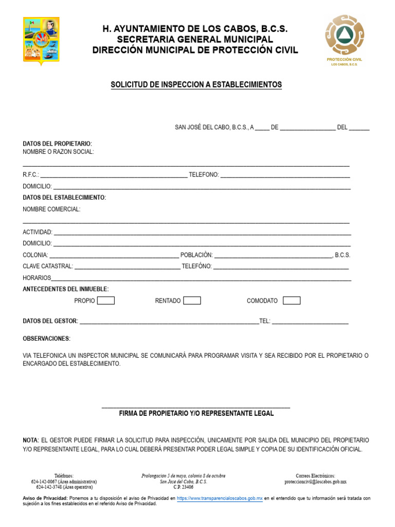 Solicitud Inspeccion | PDF