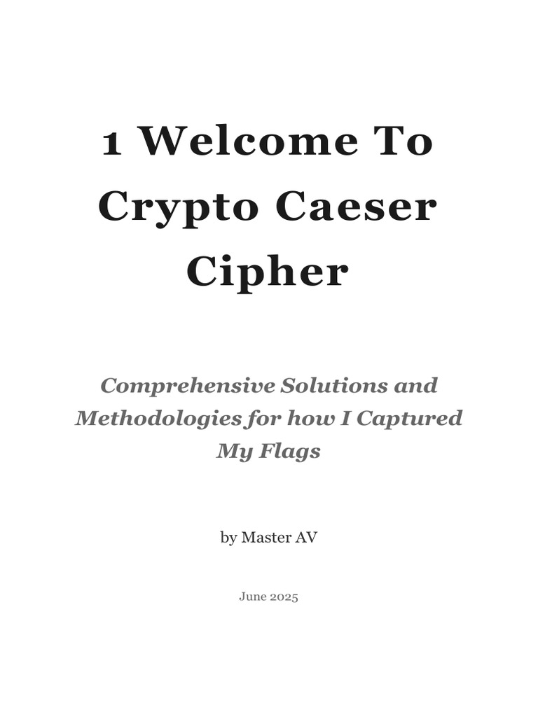 Caesar Cipher Decryption Guide | PDF