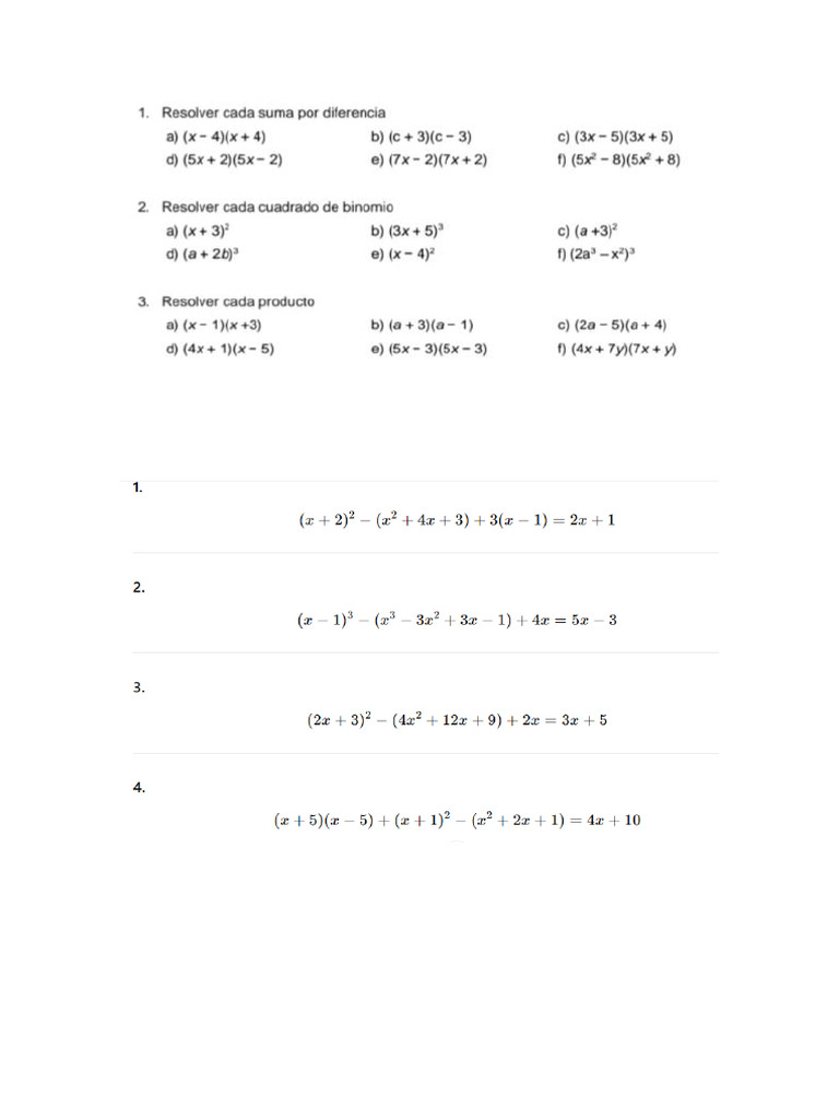 Ejercicios Matematica 1 | PDF