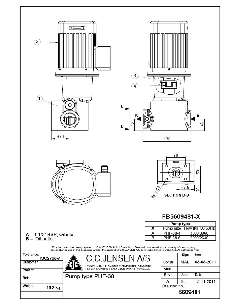 PHF-38 Pump Specifications Document | PDF | Turbomachinery | Hydraulics
