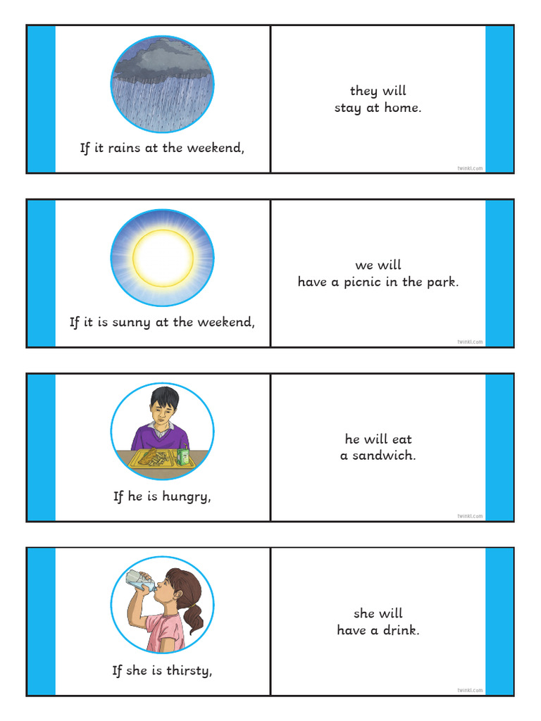 First Conditional Matching Cards Ver 3 | PDF