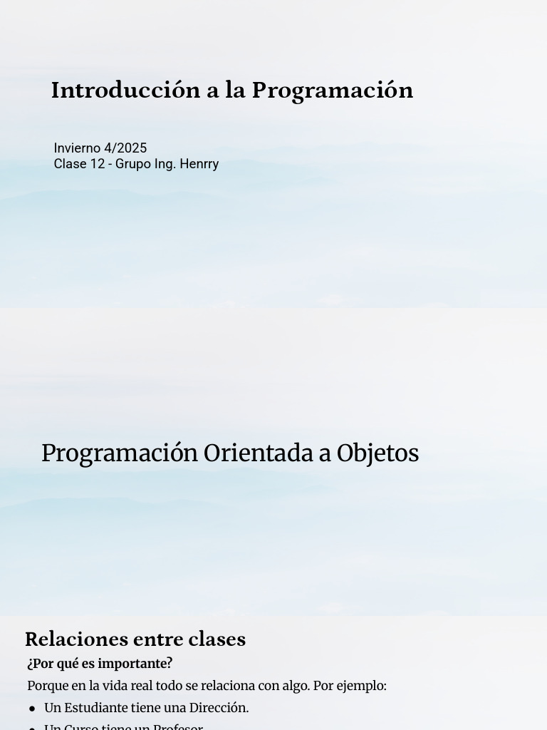 Relaciones en Programación Orientada a Objetos | PDF | Herencia ...