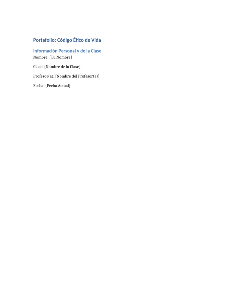 Codigo Etico Personal | PDF