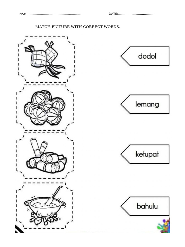 Match Picture With Correct Words | PDF