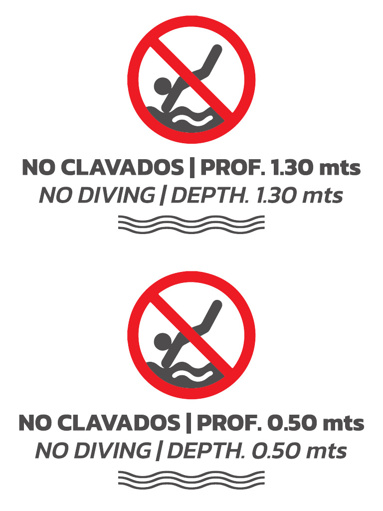 Letreros Profundidad y No Clavados ALLSM | PDF