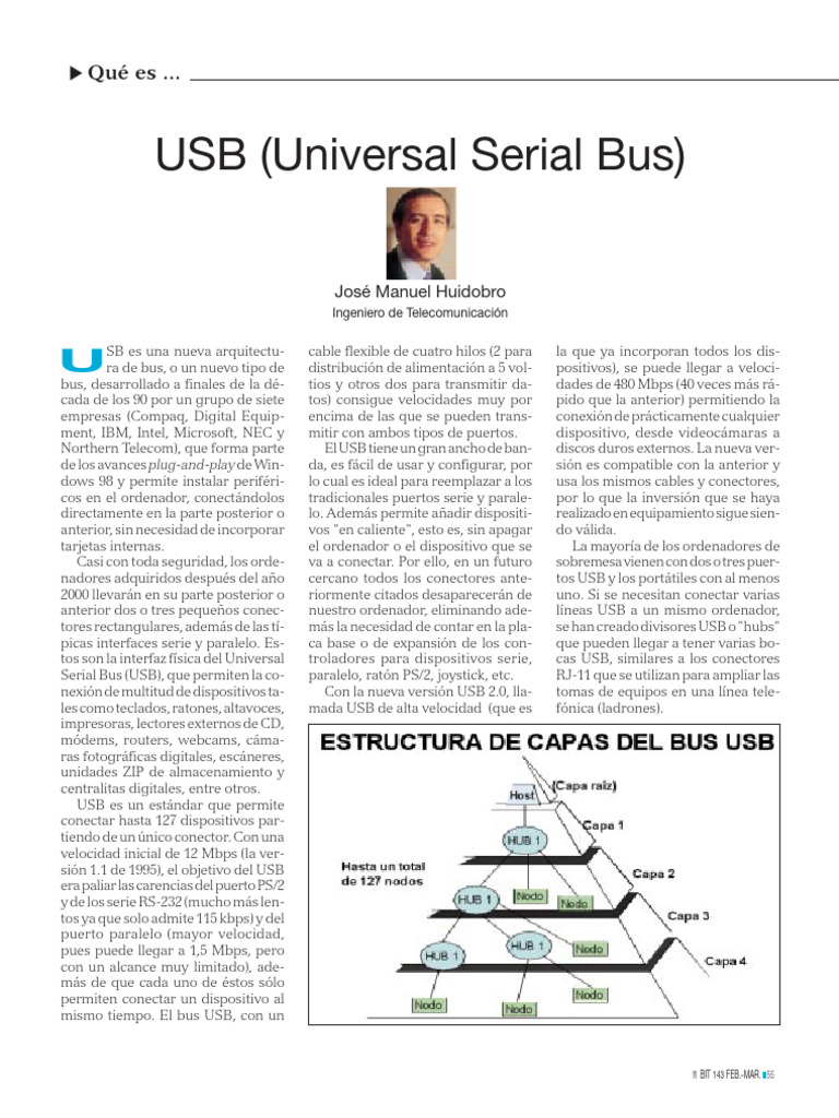 Qué es USB y su funcionamiento | PDF | USB | Periférico