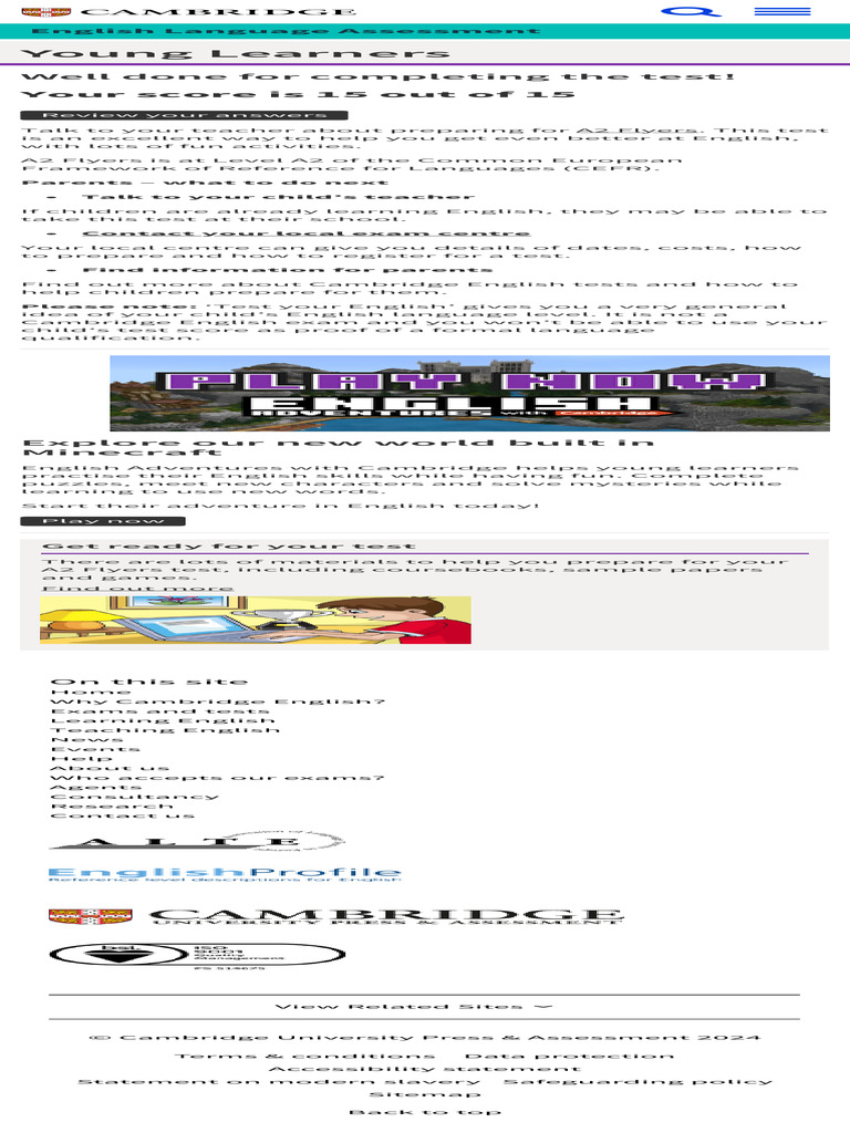 A2 Flyers Test Preparation for Kids | PDF