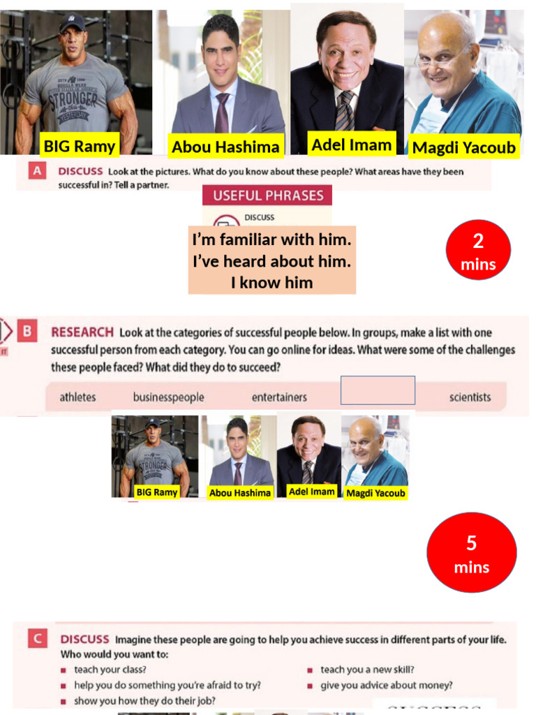 Famous People Intro - Speaking Activity | PDF