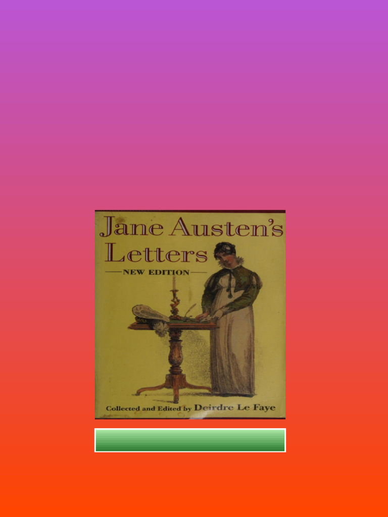 Jane Austens Letters Austen Jane 17751817 2025 Download Now | PDF